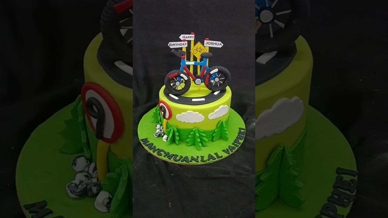 #short cycle theme cake Salman Khan cycle theme cake fondant theme cake ...