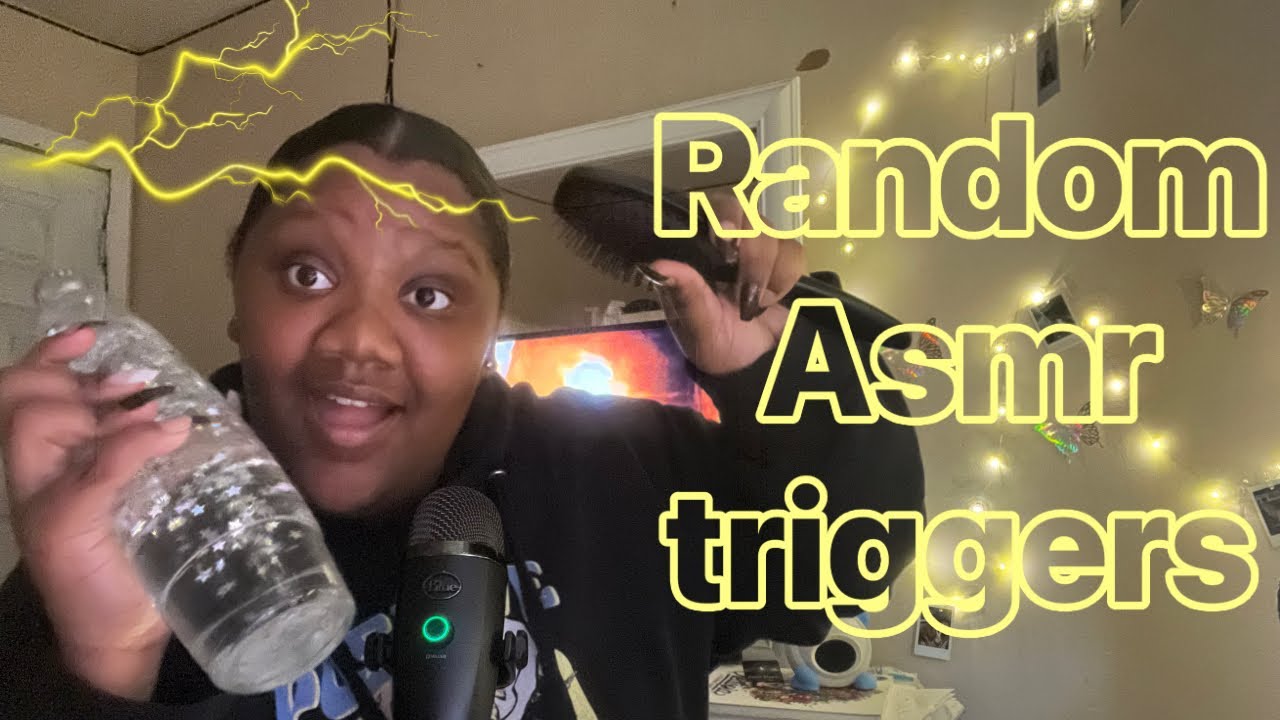 random Asmr triggers (hair brushing, mic scratching and more!!) - YouTube