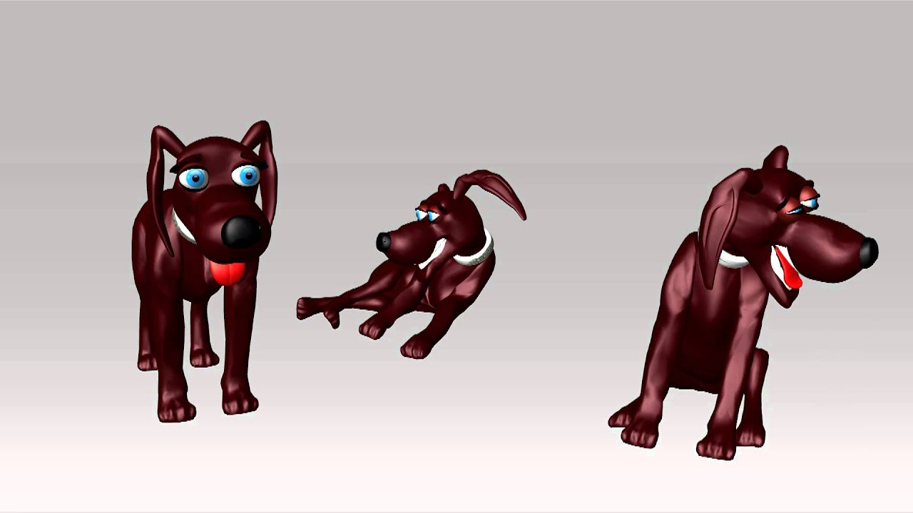 Iclone improved motion dogs lucky animation test - YouTube