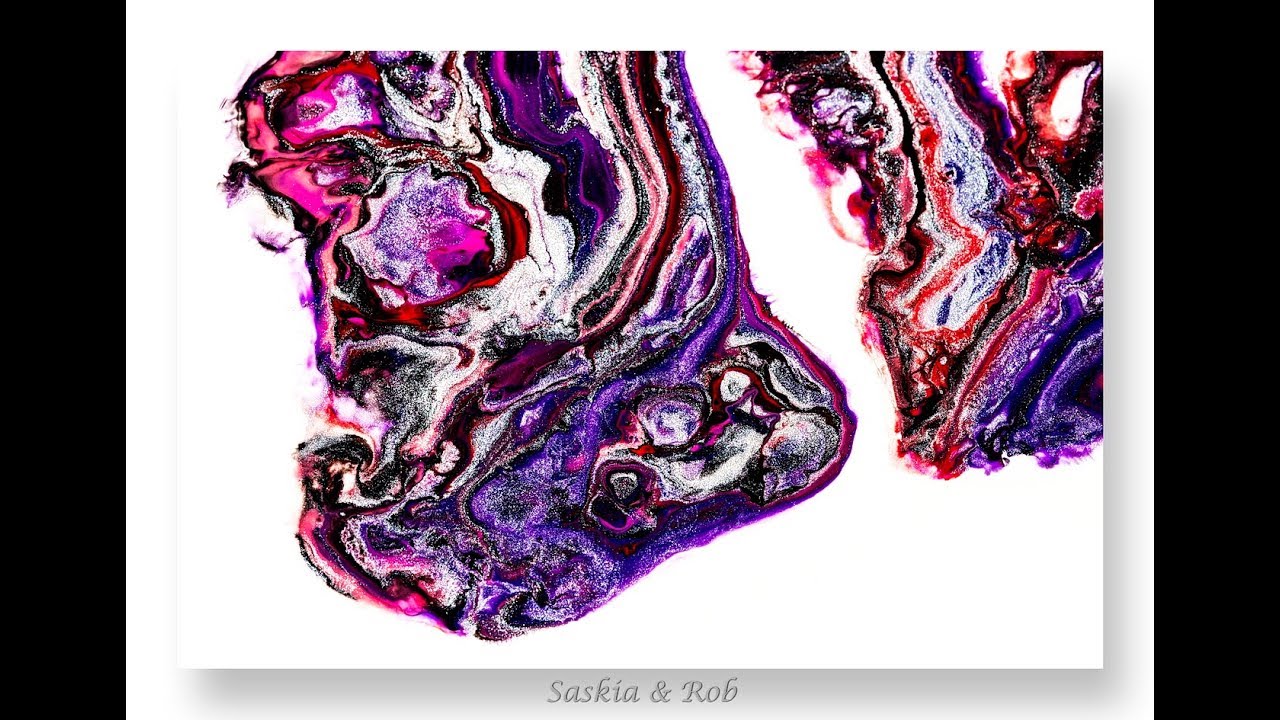 #91 Stunning color explosion with acrylic paint -- Step By Step - YouTube