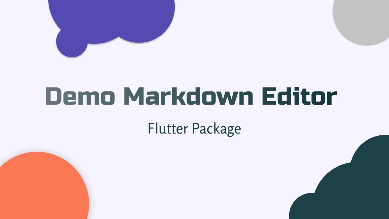 Demo Package Markdown Editor - YouTube