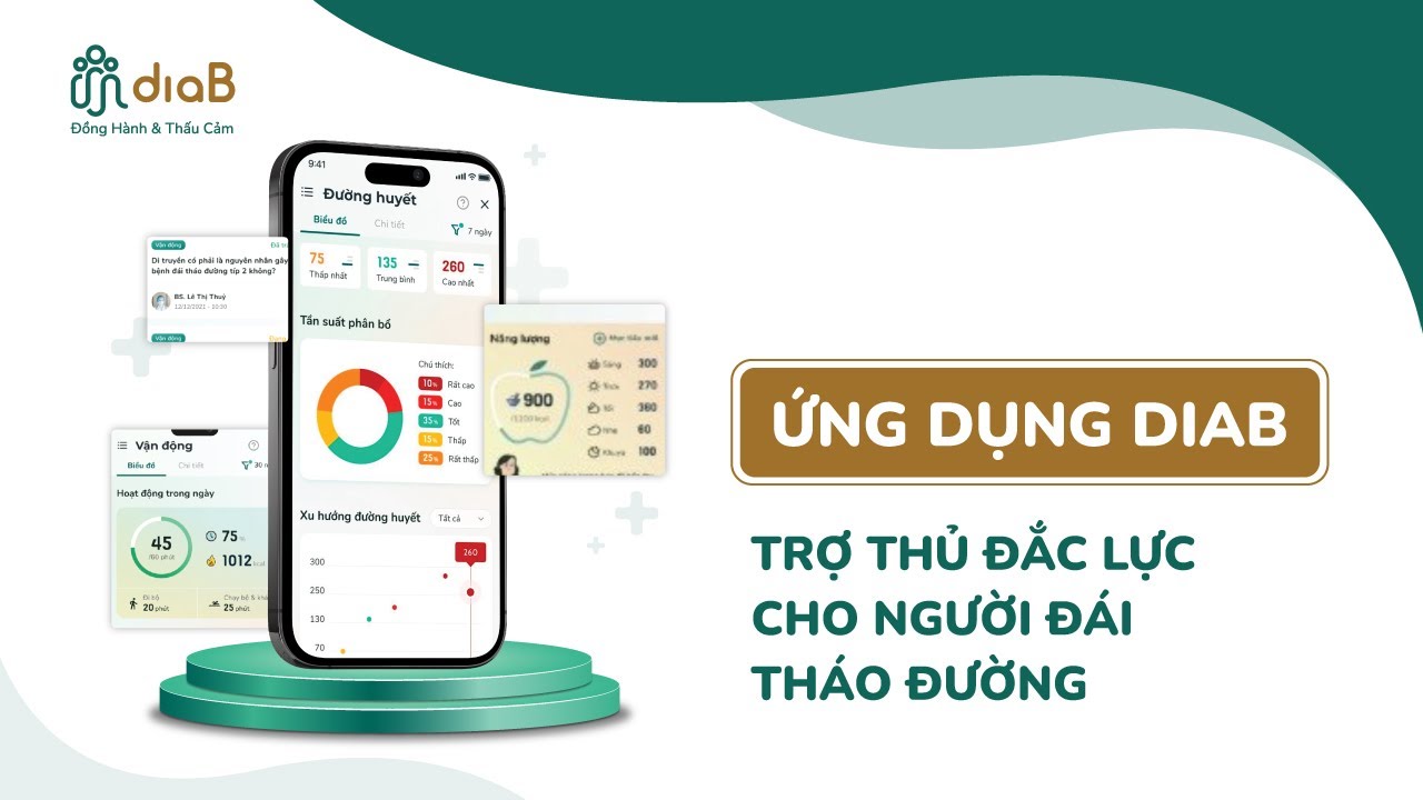Giới thiệu ứng dụng DiaB - App dành cho người tiểu đường - YouTube