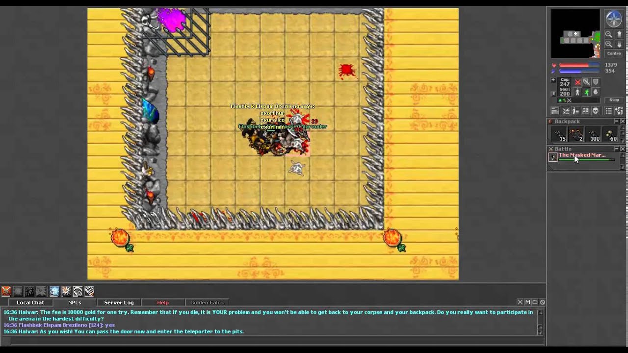 [TIBIA] Barbarian Arena (Warlord) [EK 124] - YouTube