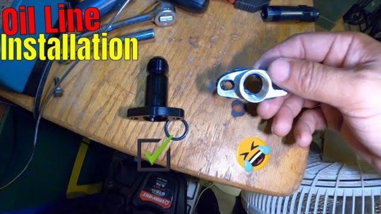 RX7 FD gets a new oil return line - YouTube