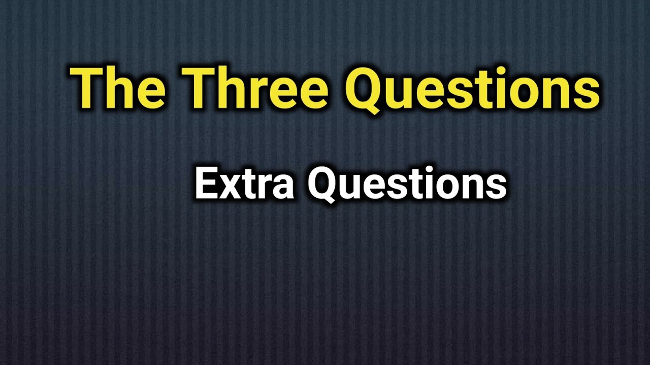 The Three Questions Extra Question from Mulburry - YouTube