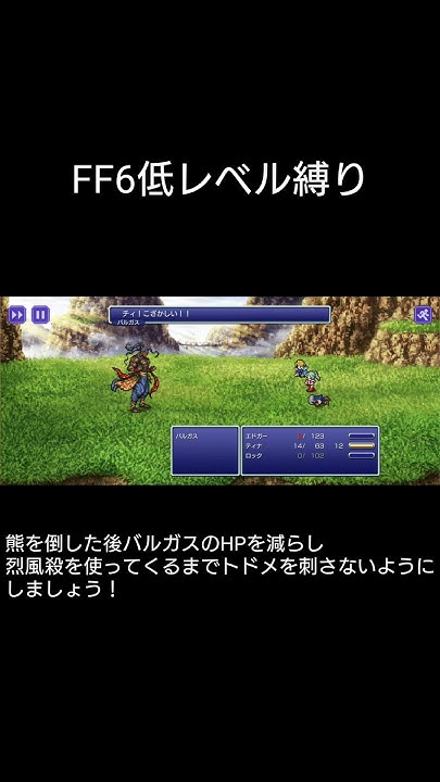 【FF6ピクリマ】最強育成のための低レベル攻略【バルガス】 - YouTube