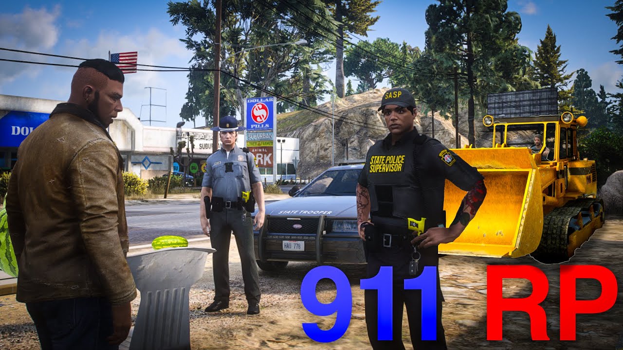 АРБУЗНЫЙ МАГНАТ и СУМАСШЕДШИЙ БУЛЬДОЗЕРЩИК! GTA 5 ROLEPLAY | 911 RP ...