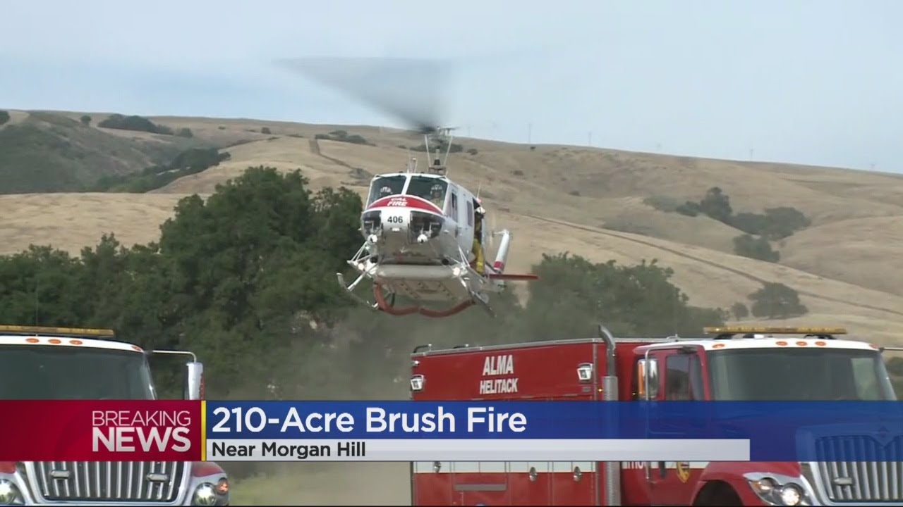 Wildfire Near Morgan Hill Quickly Grows To 210 Acres - YouTube