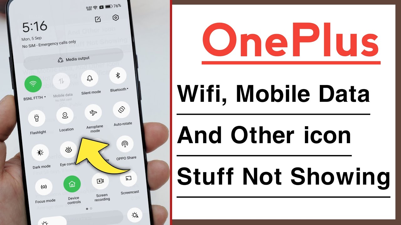 WiFi, Mobile Data And Other icon Stuff Not Showing in Notification Bar ...