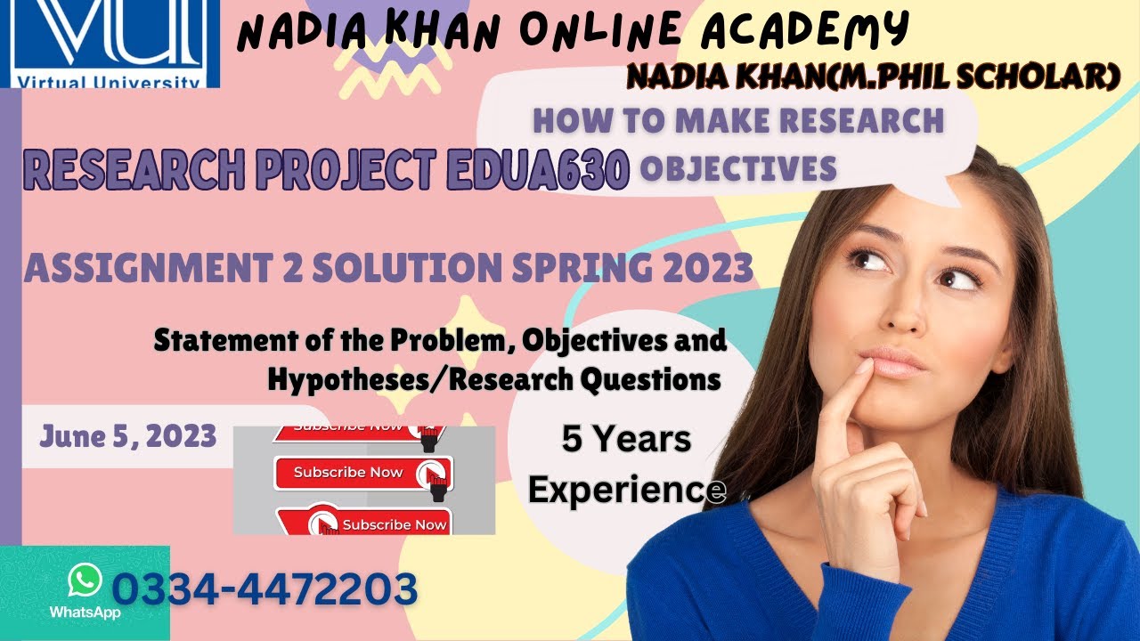 Edua630 assignment 2 solution spring 2023 | Research Project edua630 ...
