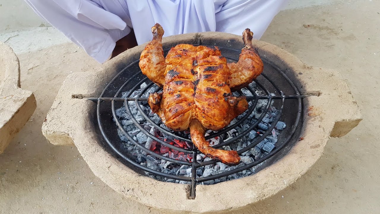 Spiced Roasted Chicken | Roasted Chicken in Mud Grill Pot | Clay Oven ...