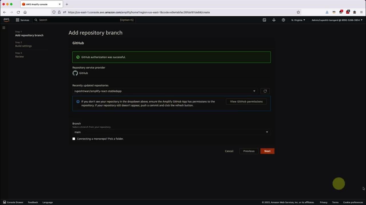 Configuring CI/CD Pipeline in AWS Amplify with GitHub | Full Stack Generative AI | Video 18 ...