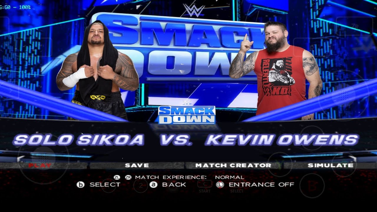 Solo sikoa vs Kevin ovens match gameplay|WWE SmackDown highlights|WWE ...