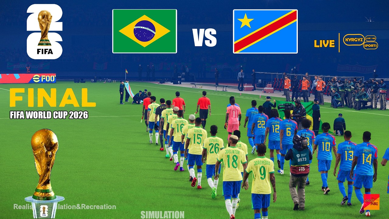 BRAZIL vs DR CONGO | FIFA World Cup 2026 FINAL | Full Match Simulation ...
