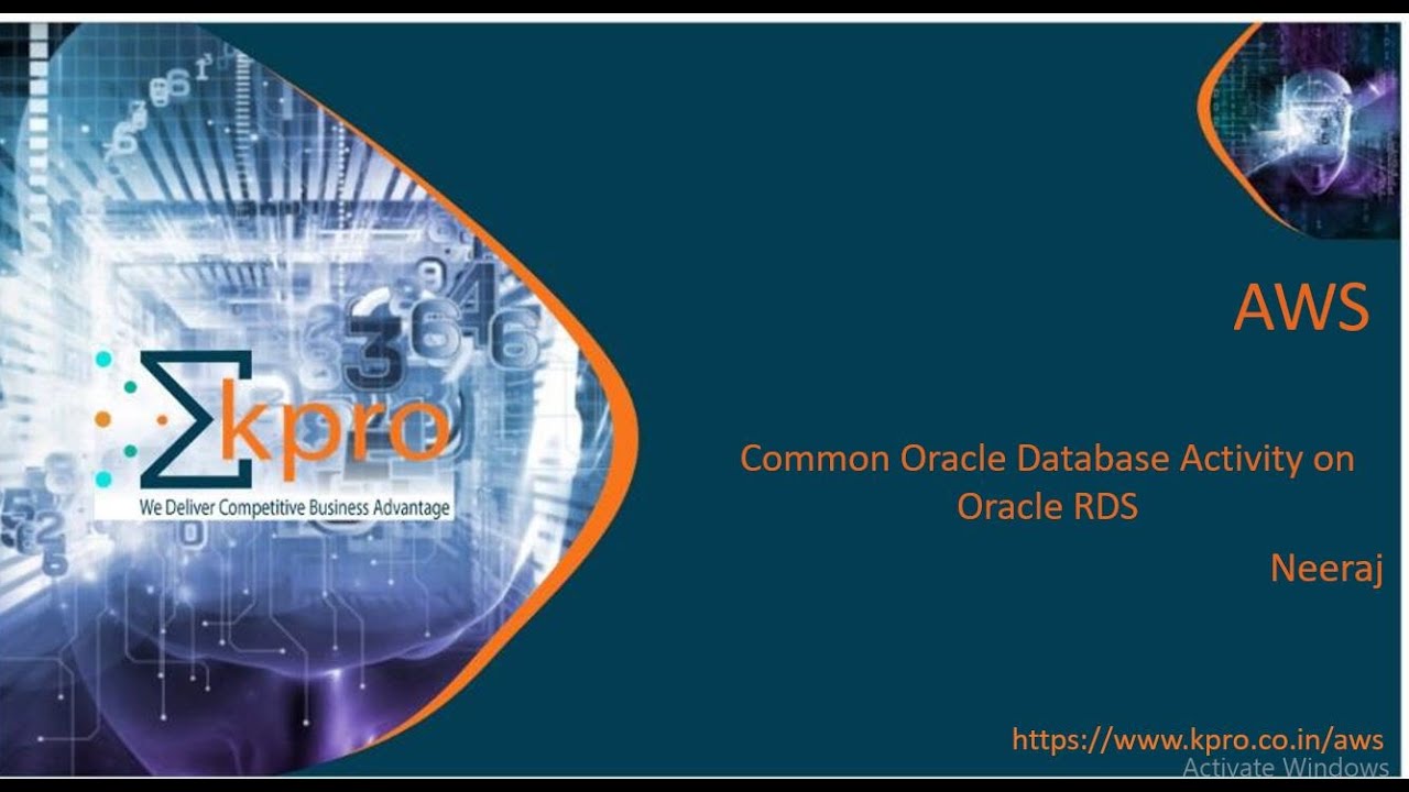 31. Database operation in Oracle RDS ( work with common dba activity in ...