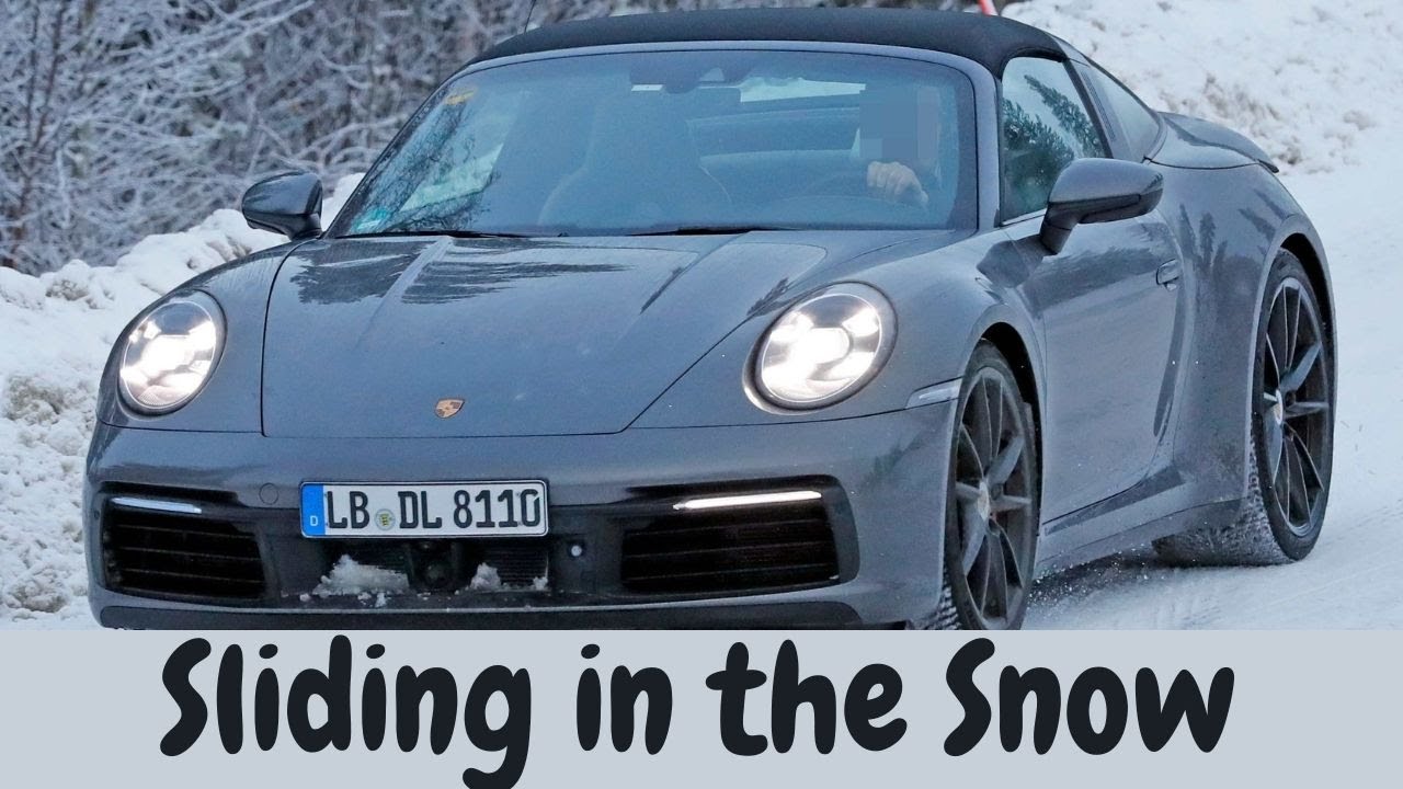 Porsche 992 Playing in the snow - YouTube