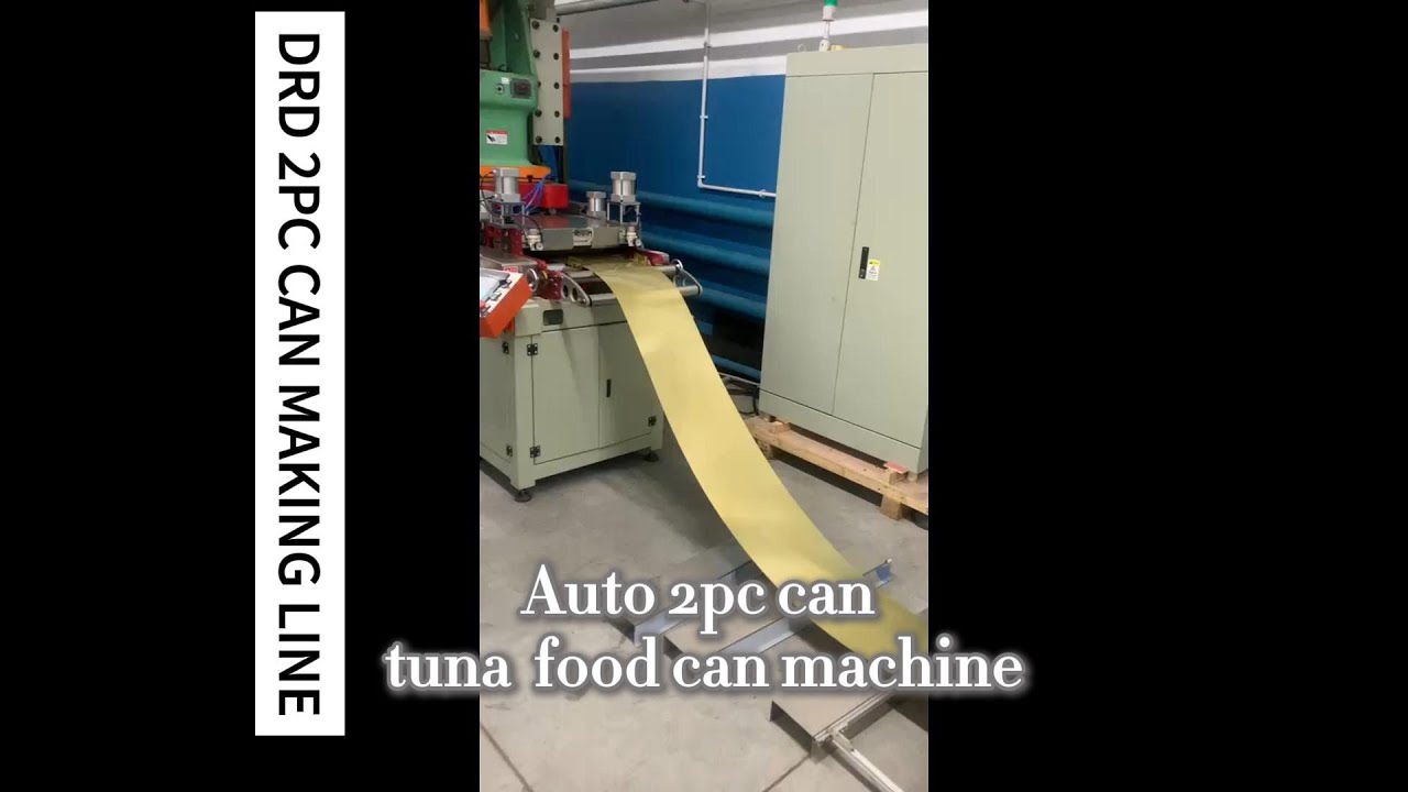 DRD 2PC Food Can making Production Line Tuna Can making Machine - YouTube