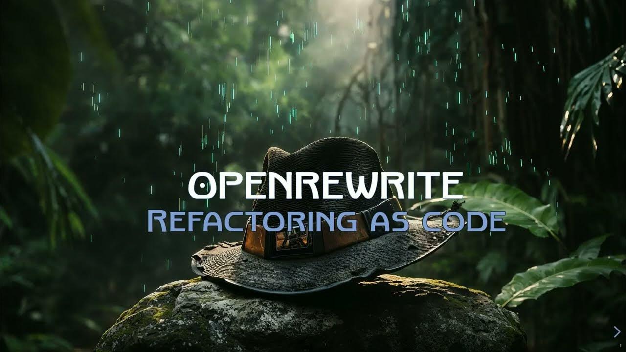 OpenRewrite: Refactoring as code - Jérôme Tama (Onepoint) - YouTube