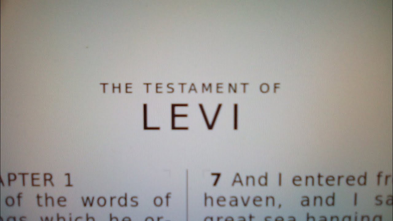 the testament of Levi - YouTube