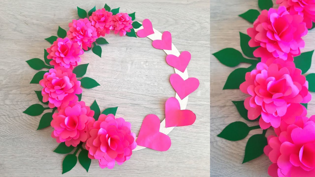 🌺COLGANTE DE ROSAS DE PARED PARA DECORACION DEL HOGAR - YouTube
