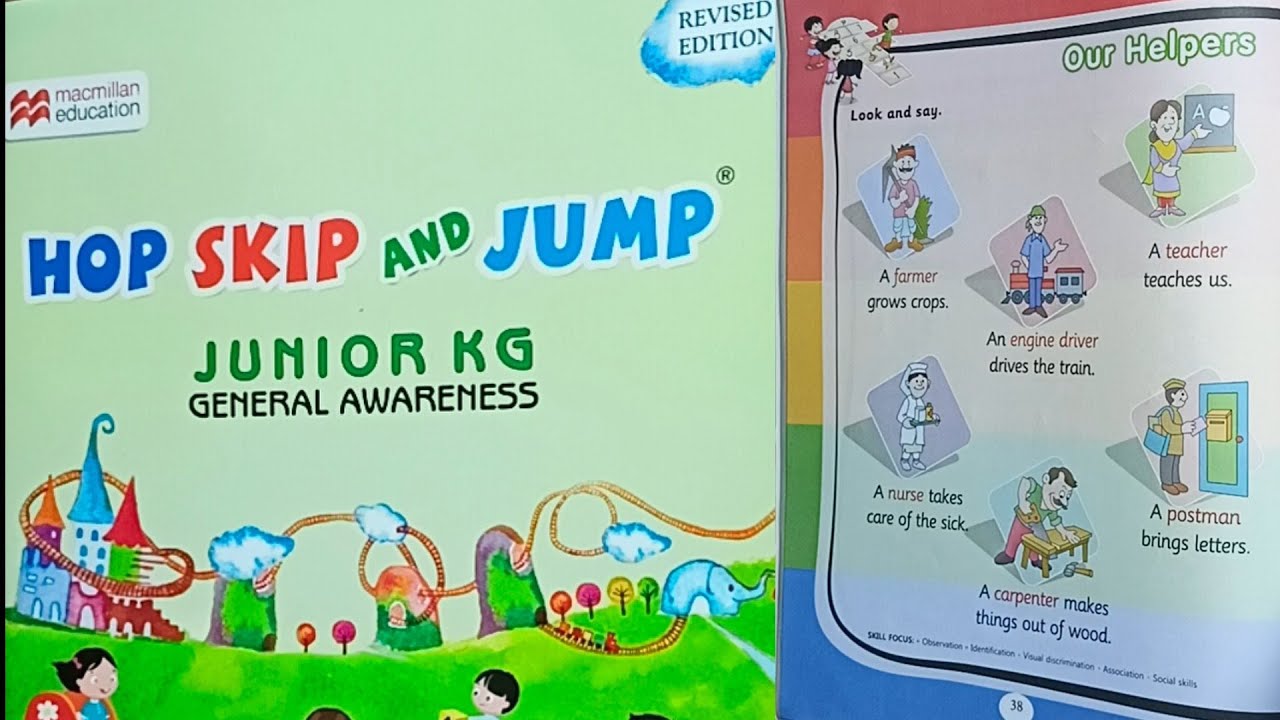 Our Helpers / Hop skip and jump junior kg general awareness pg no 38 39 ...