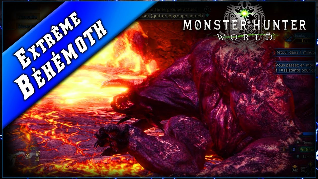 MHW • Down le Béhémoth EXTREME Monster Hunter World Gameplay - YouTube