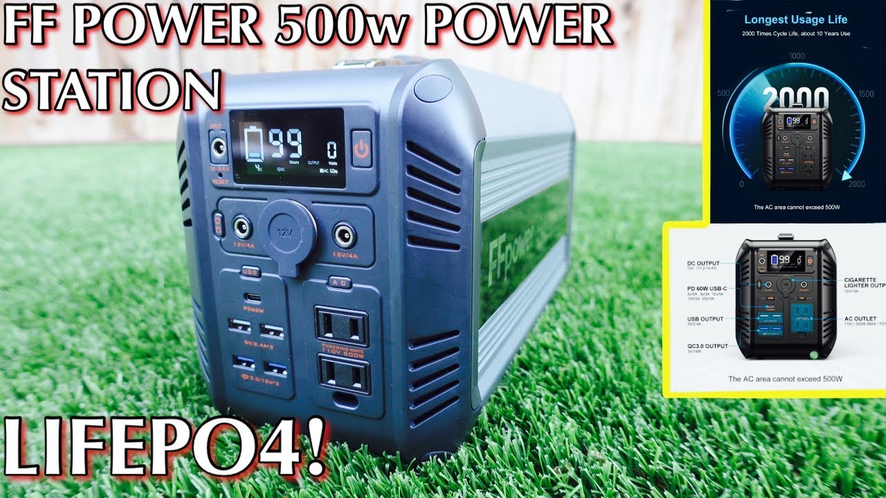 FFpower 500 watt Power Station | LIFEPO4 - YouTube