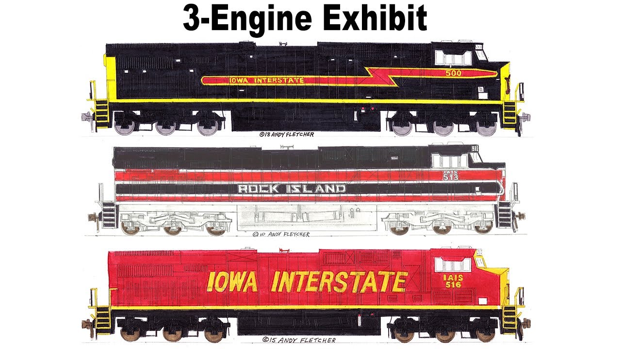 Iowa Interstate #ES44ACs 500, 513, 516 3-Engine Exhibit Andy Fletcher # ...