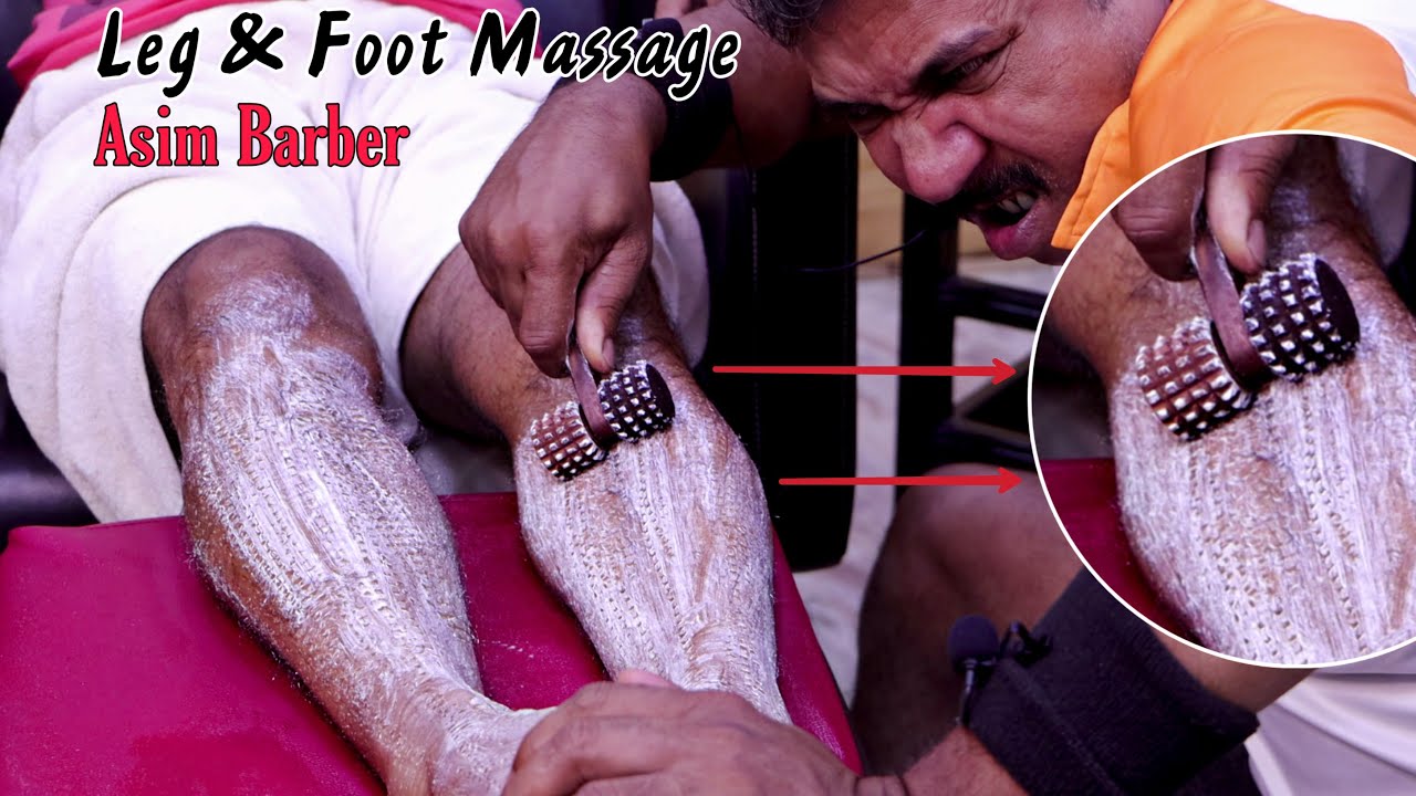 Leg And Foot Massage Scrubbing Cleaning And Lower Body Cracking Asim