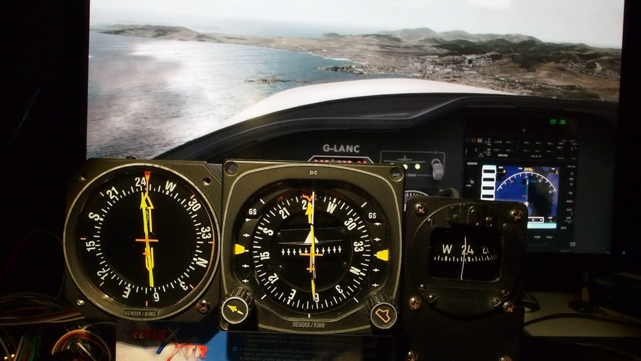 Real Bendix HSI in simulator - YouTube