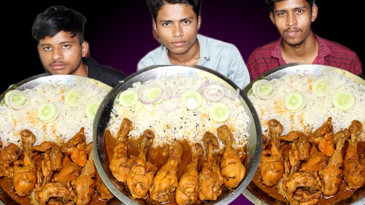 Maha Challenge | Chicken Curry Rice Eating Challenge | Murga Chawal ...