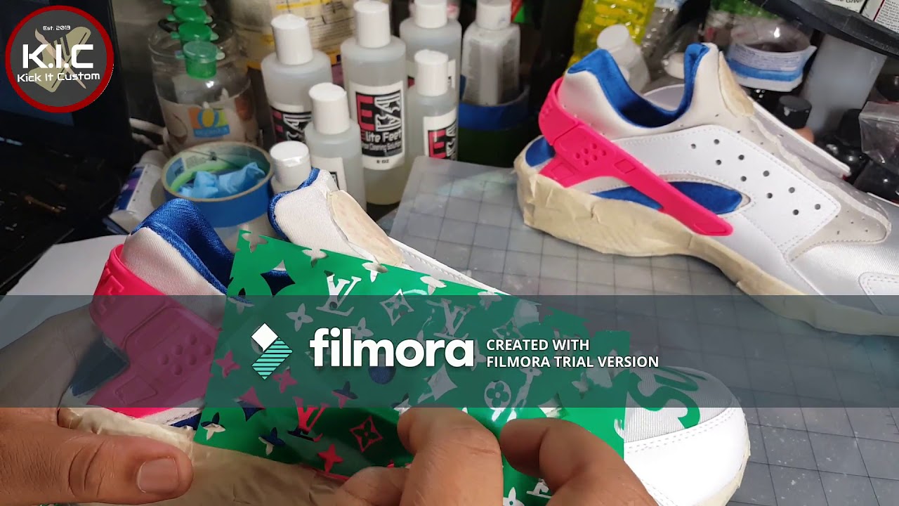 HOW TO: DIY Supreme X Louis Vuitton Custom Shoe Tutorial - YouTube
