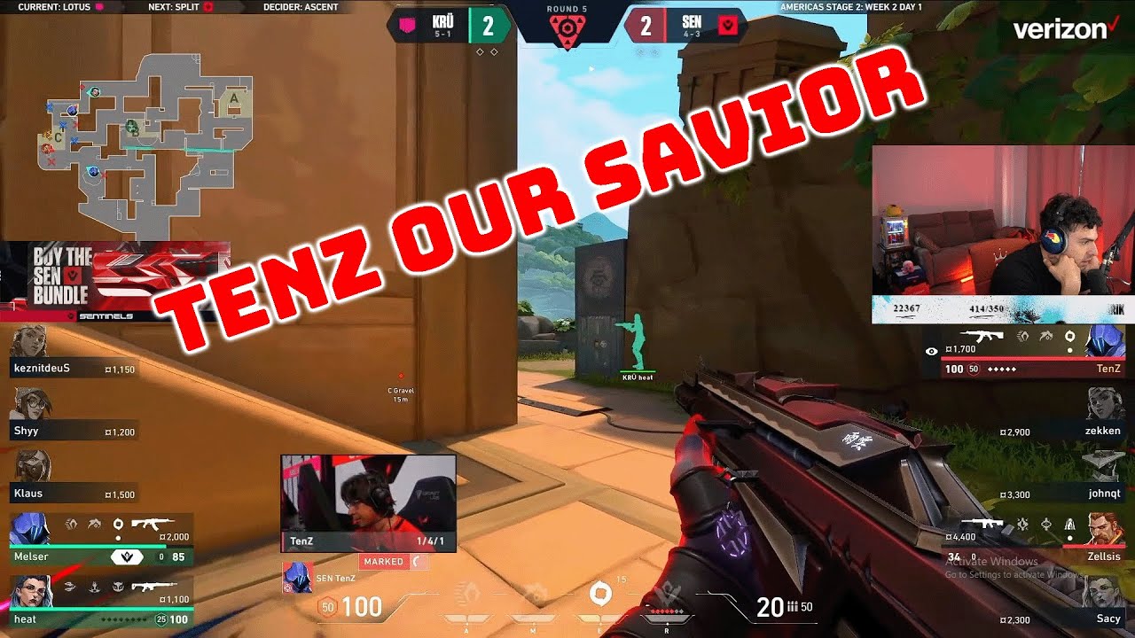 Tarik Reacts to SEN TenZ SAVING Sentinels with Crispy Shots | SEN VS ...