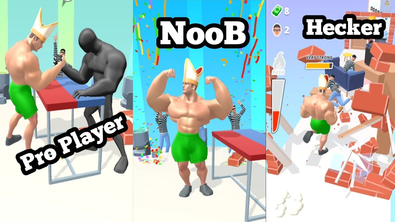 Muscle Run Game Play ।।NooB Play With Pro Player And Hecker ।। Twerk ...