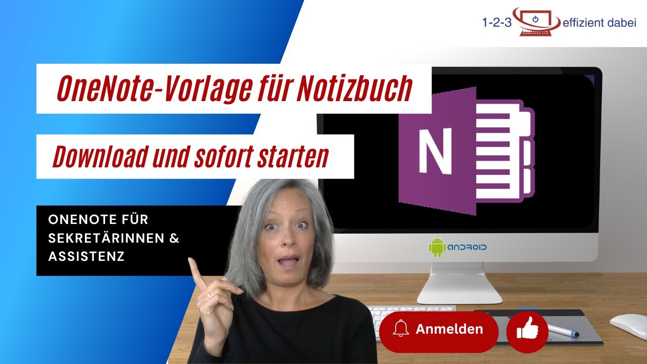 OneNote Vorlage Notizbuch für Assistenz - Download und sofort starten ...