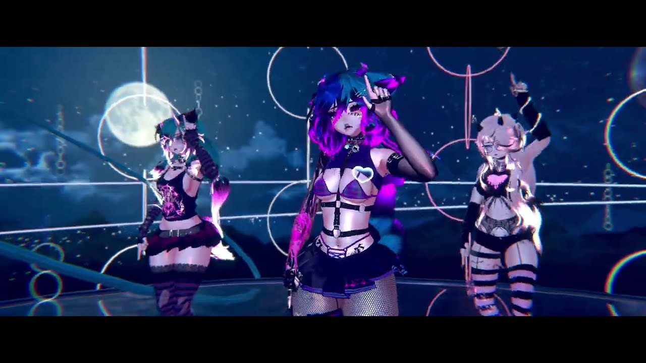 Keri, Rena, and Twilight VRChat MMD Wave - YouTube
