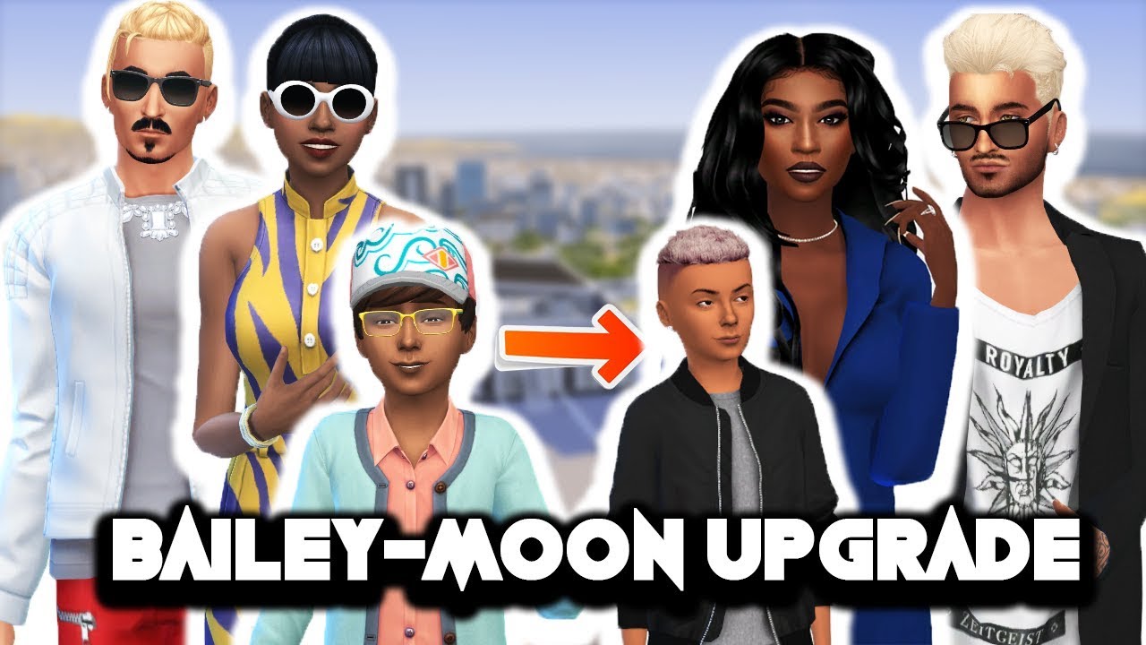 SIMS 4|CAS| BAILEY-MOON FAMILY| GET FAMOUS UPGRADE! - YouTube