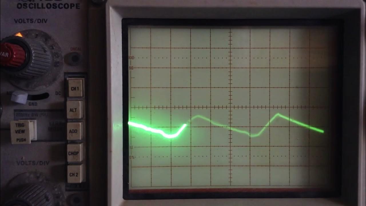 Asteroids audio hum shown on an oscilloscope - YouTube