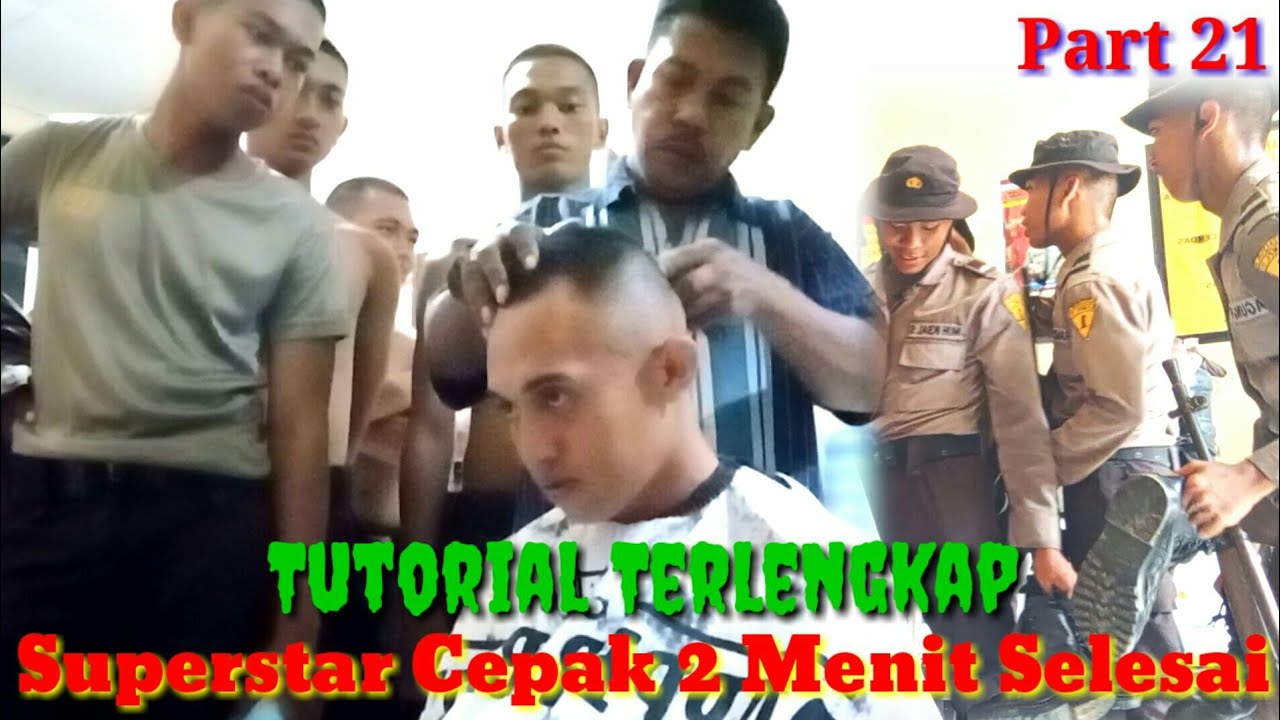 Cara Memotong Rambut Cepak Super Cepat 2 Menit Selesai Tutorial Terlengkap - YouTube