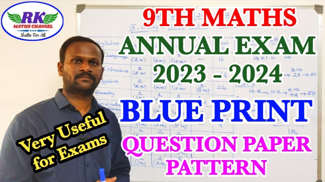 TN 9th Maths|Annual Exam 2024|BLUE PRINT 2024|Very Useful for Exam ...