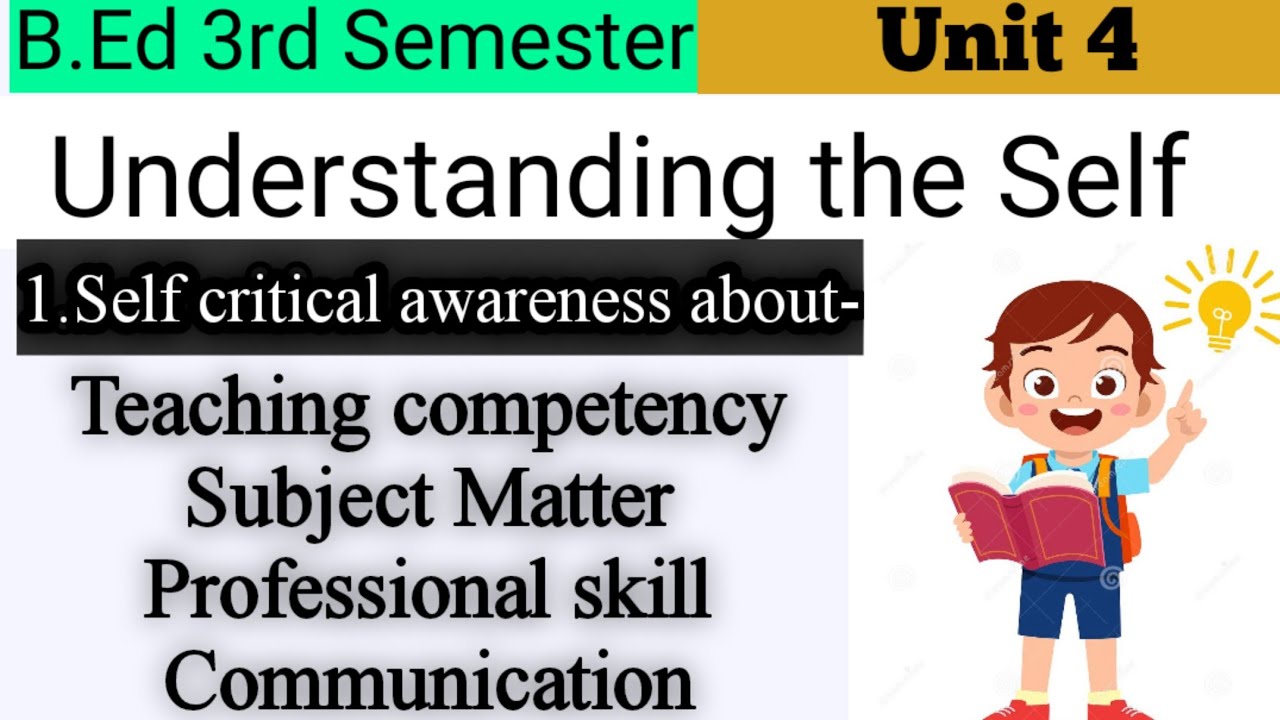 Self awareness about-Teaching competency, Subject matter, Professional ...