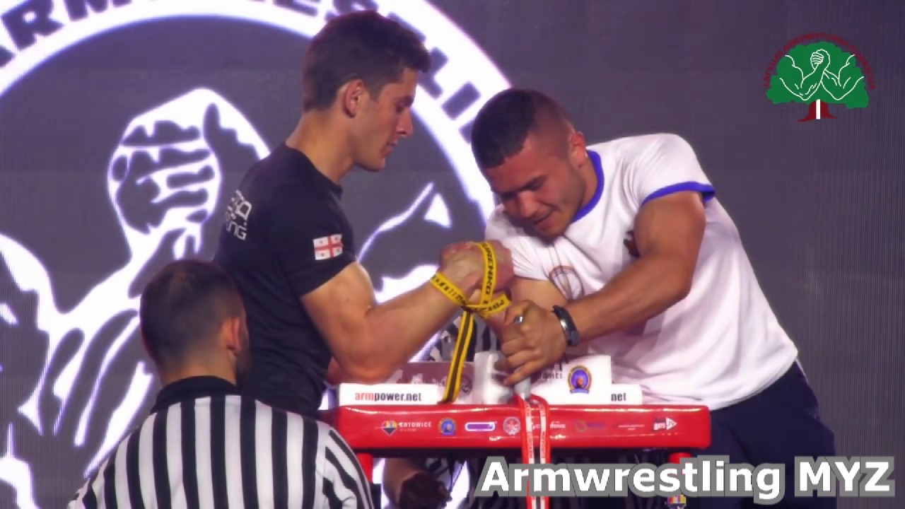 Arm Wrestling Senior 70kg 2017 IRAKLI ZIRAKASHVILI - YouTube
