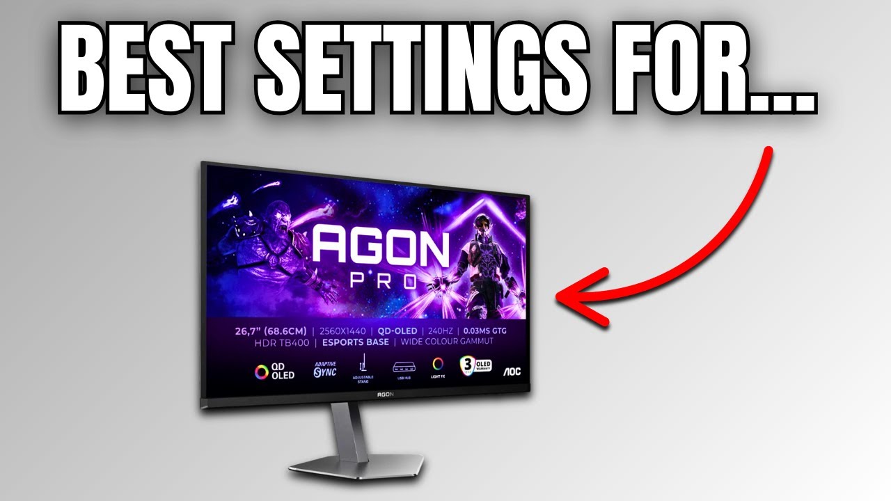 Best Settings For AOC AGON PRO AG276QZD2 - YouTube