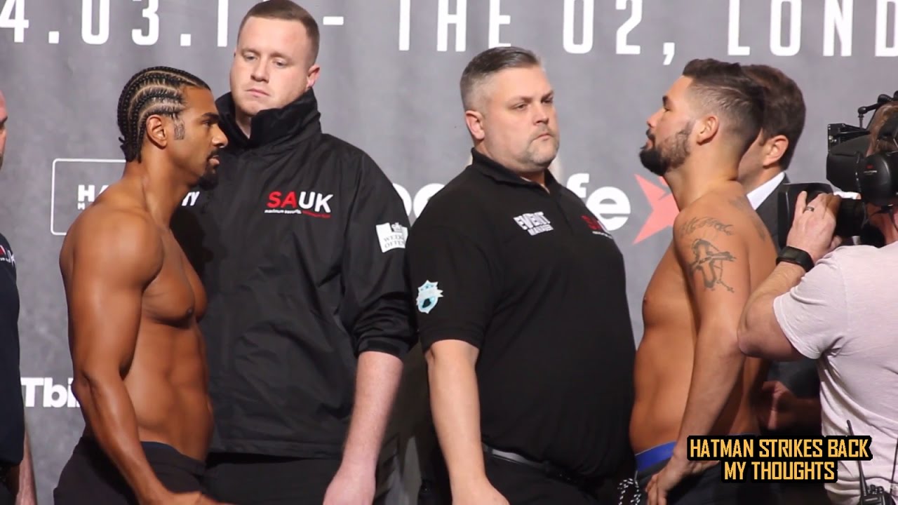 DAVID HAYE VS TONY BELLEW - WEIGH IN & FACE OFF REACTION / FINAL ...