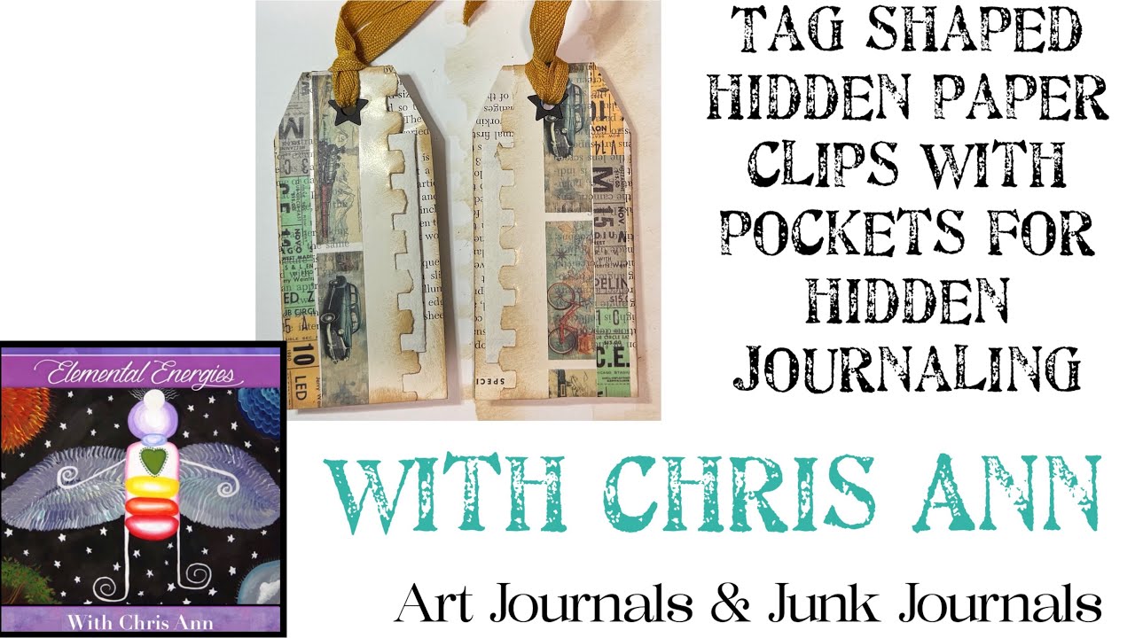 Tag shaped hidden paper clips with pockets for hidden journaling - YouTube