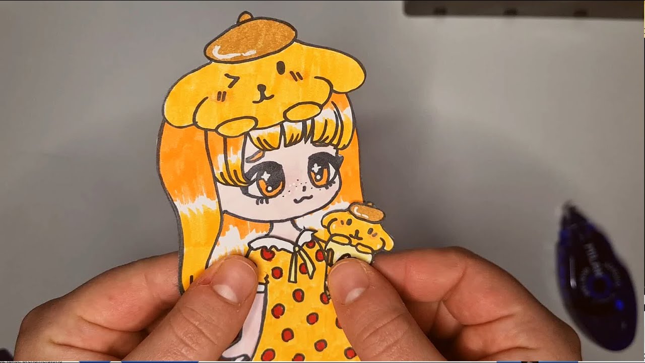Pompompurin Gacha Paper Doll diy #gacha #gachaclub #gachalife # ...