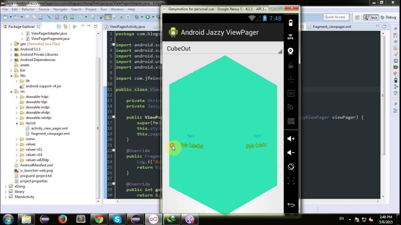 Android Animation Viewpager Youtube