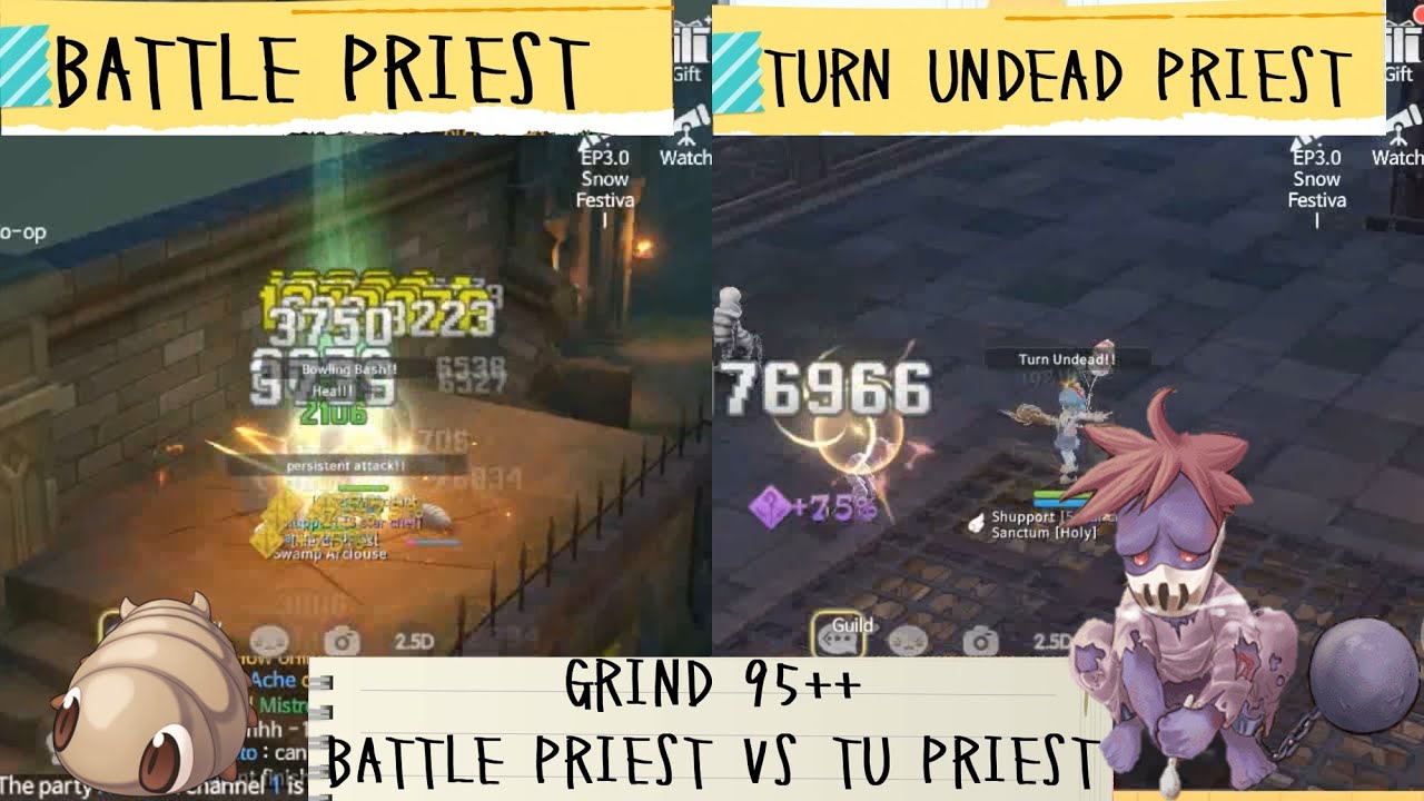 SOLO GRIND HP HIGH PRIEST LVL 95++ BATTLE PRIEST VS TU PRIEST!! PART 93 ...