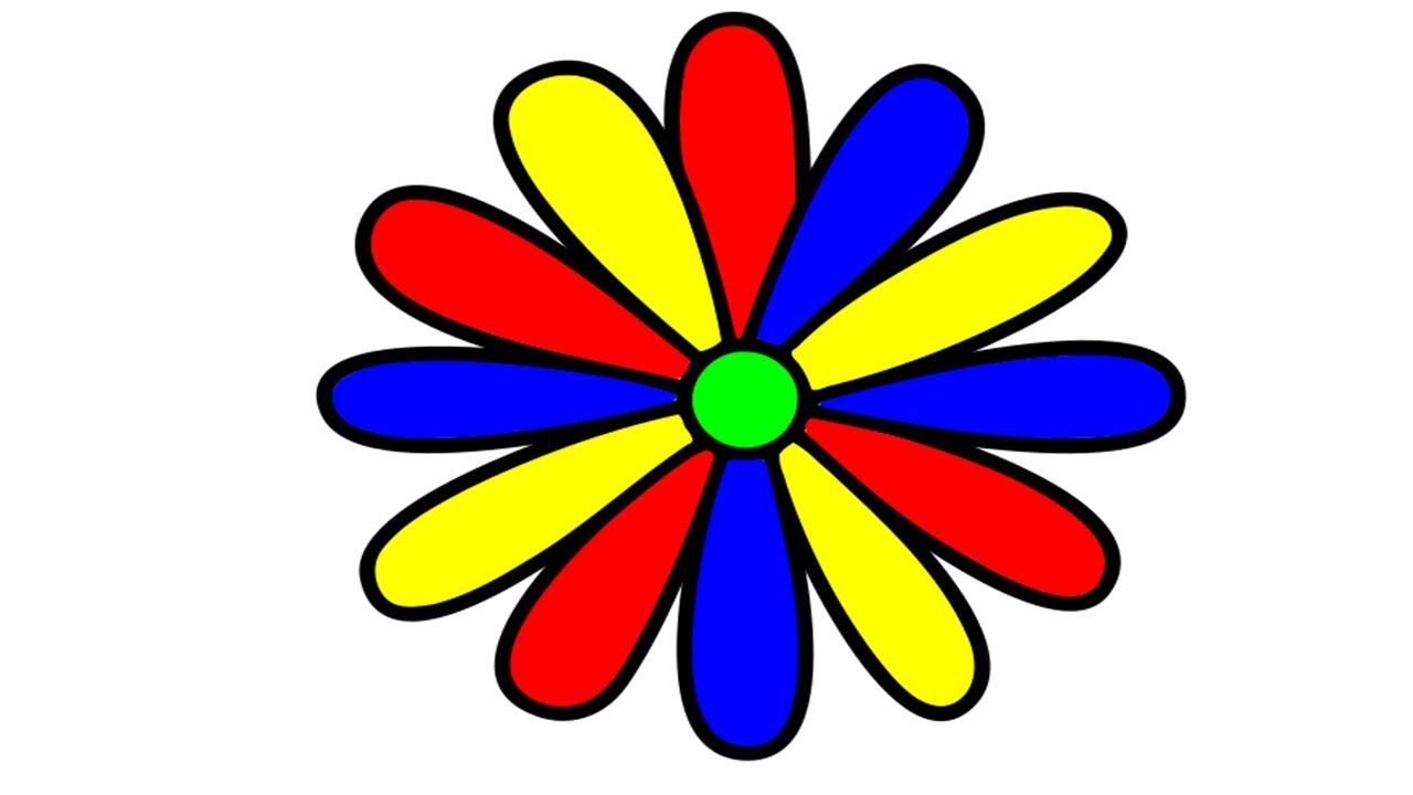 Drawing Coloring Flowers - Step By Step Just 4 Minutes ! Learning Color ...