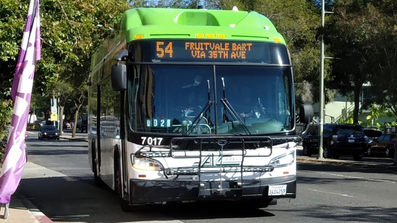 AC Transit 2018 New Flyer XHE40 #7017 on Line 54 - YouTube